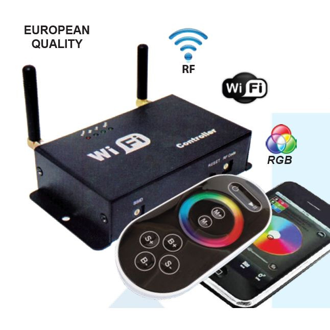 Mega LED - WI-FI RF Dimmer Controller - WI-FI & RF RGB Controller ...