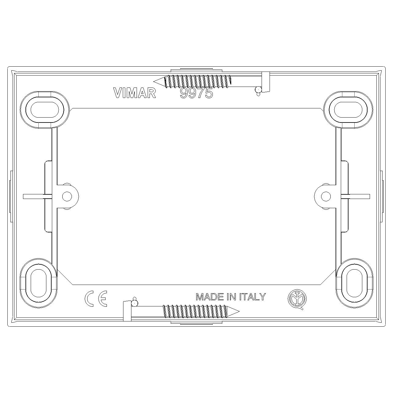 Vimar - Enclosures 09975 Surface Mounting Box - 3 Module, 43,5mm Depth ...