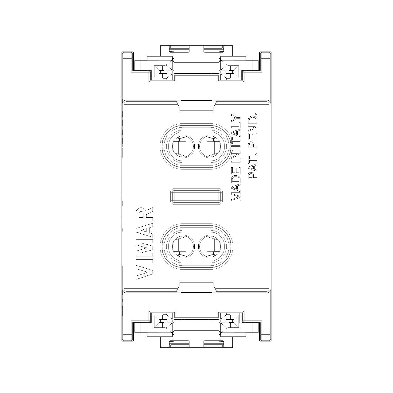 Vimar - Idea 16300 SELV Socket Outlet - 2P 6 A 24 V, For Auxiliary ...