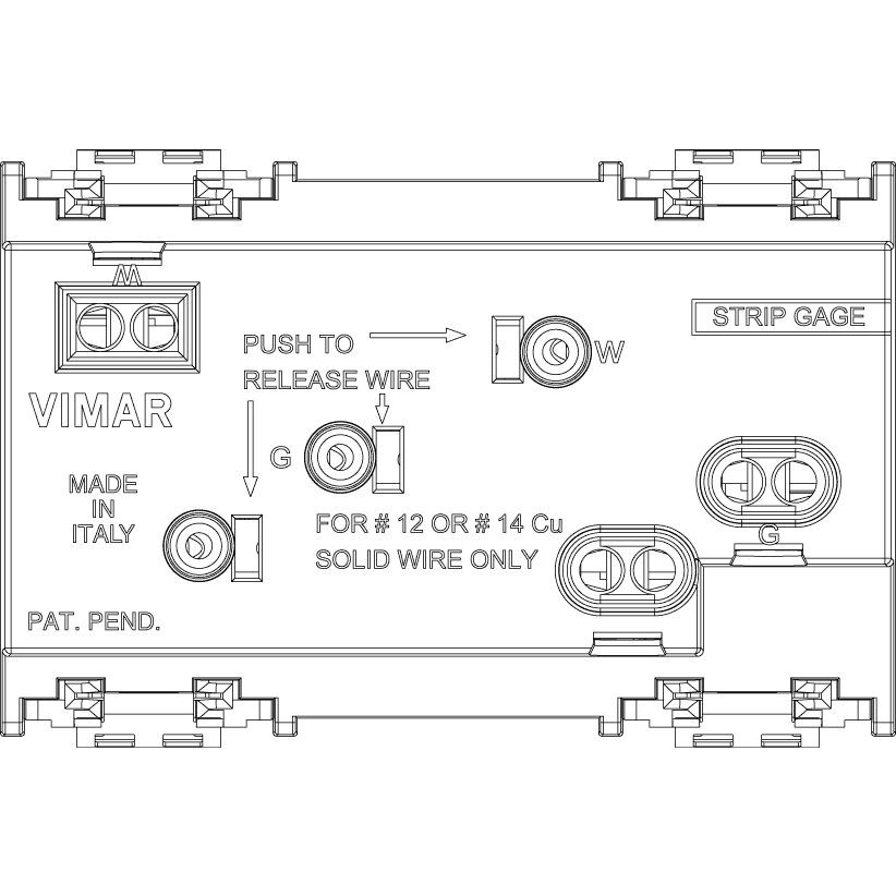 Vimar - Idea 16243 SICURY USA Socket Outlet - Double 2P+E 15 A 127 V ...