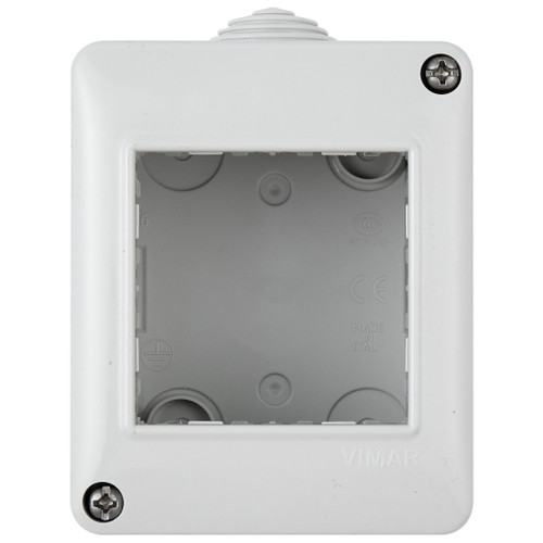 Vimar - Mounting Box - 2 Module, Surface-Mount Enclosure, IP40, Grey ...