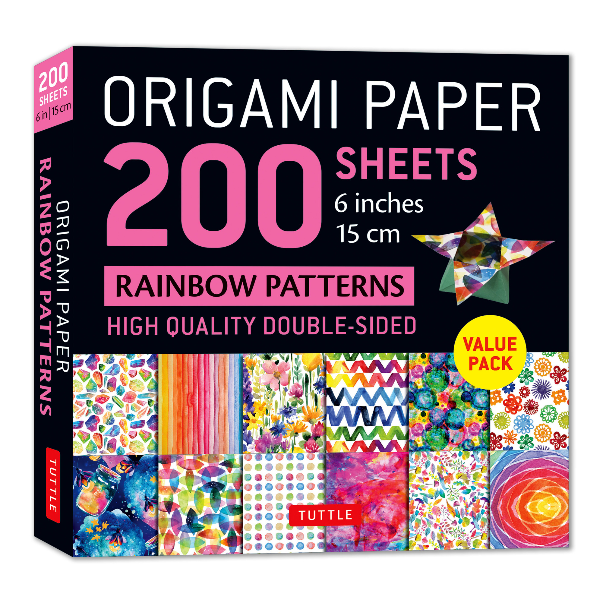 Origami Paper 200 sheets Rainbow Patterns 6" (15 cm) (9780804857000 ...