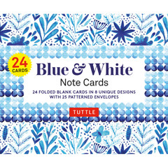 Blue & White Note Cards, 24 Blank Cards (9780804854283) - Tuttle Publishing