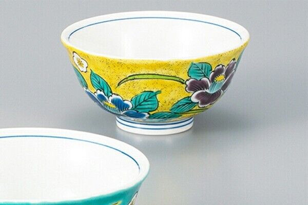 Gohan Chawan Kutani yaki Japanese Rice bowl Small size Yoshida-ya Manen ...