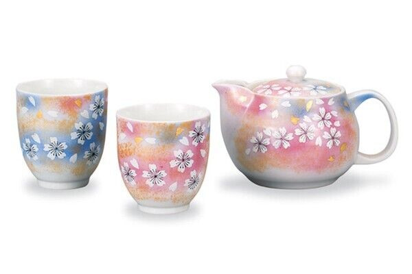 Yunomi Kyusu set Kutani yaki ware Japanese green tea cup pot set Blue ...