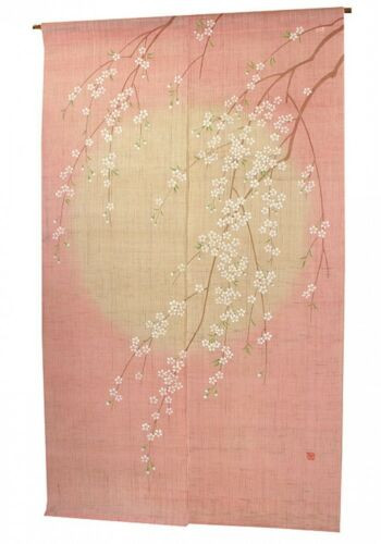 Kyoto Linen Noren double cloth Japanese door curtain Handcraft Tsukimi ...