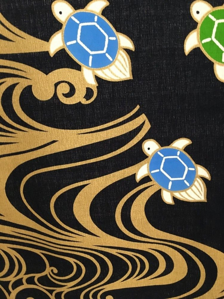 Details about Noren Japanese hanging curtain Good luck Kame turtle ...