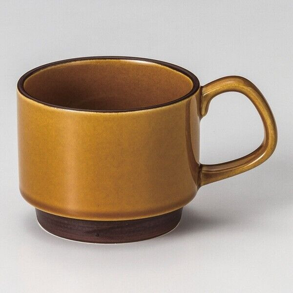 Mino ware Japanese pottery Mug Coffee Tea cup Ame Stack mug Brown 350ml ...