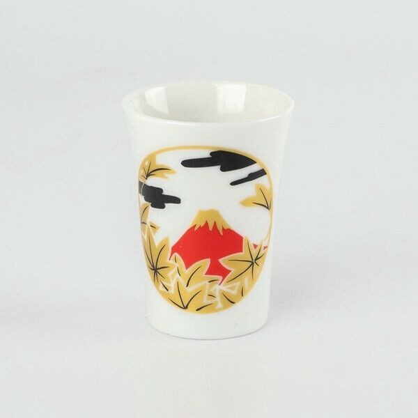 Mino ware Guinomi Japanese Cold Sake Cup Ceramic set of 5 Mt.Fuji ...