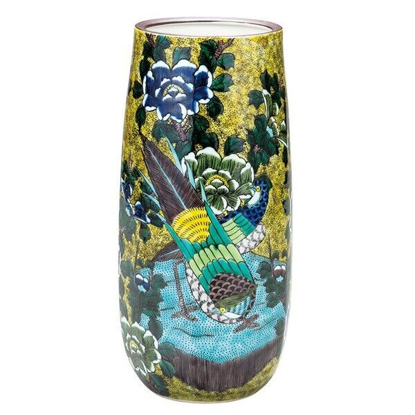 Kutani yaki ware Ceramic Japanese Flower pot Vase Yoshida-ya Flower ...