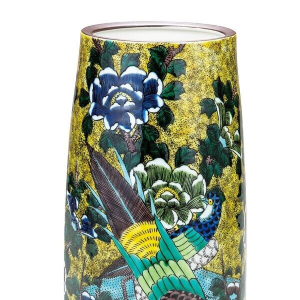 Kutani yaki ware Ceramic Japanese Flower pot Vase Yoshida-ya Flower ...