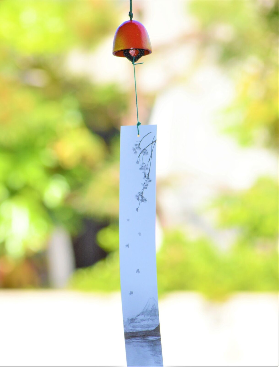 Furin Nanbu cast iron Japanese Wind Bell Chime Cherry Sakuranbo Cute Japan