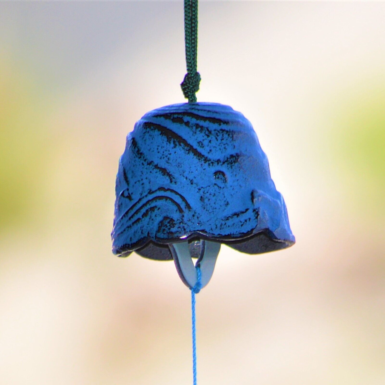Furin Nanbu cast iron Japanese Wind Bell Chime Wave pattern Nami Japan