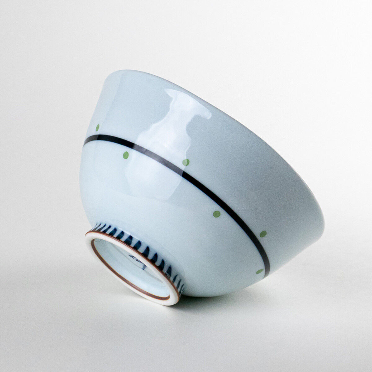 Arita ware Gohan Chawan Japanese Rice bowl Fukuro Handpaint Blue Japan