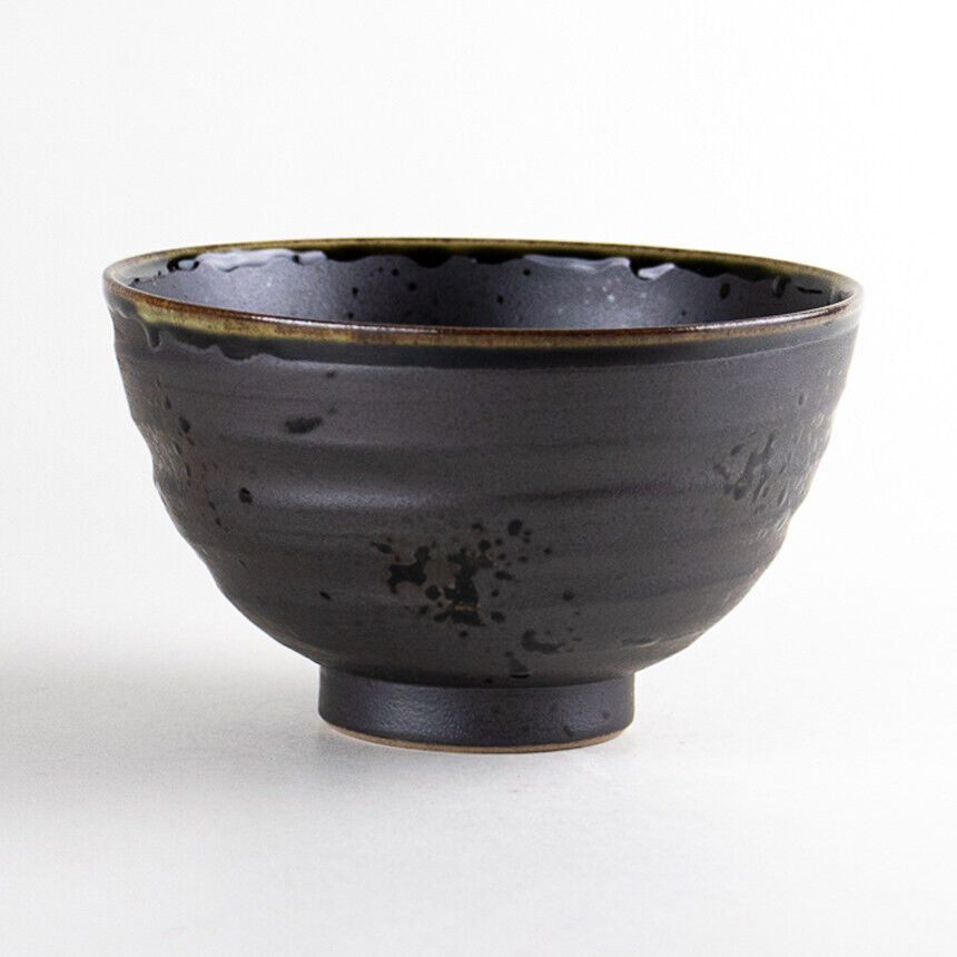Arita ware Gohan Chawan Japanese Rice bowl Kasumi Black Large size Japan