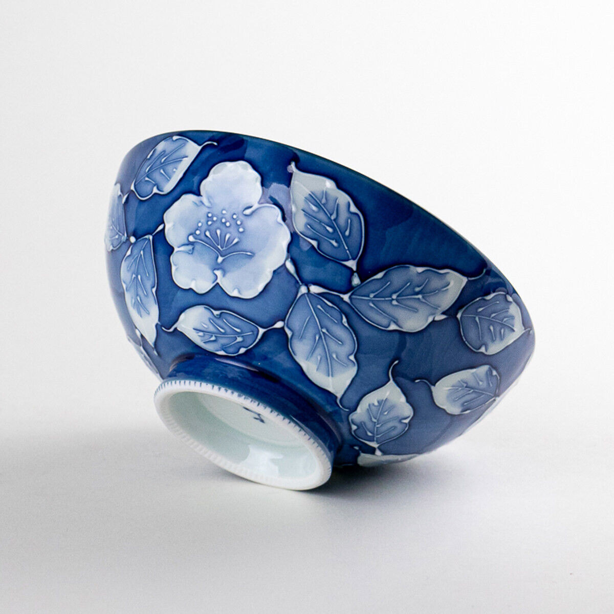 Arita ware Gohan Chawan Japanese Rice bowl Kyo style Botan peony S Japan