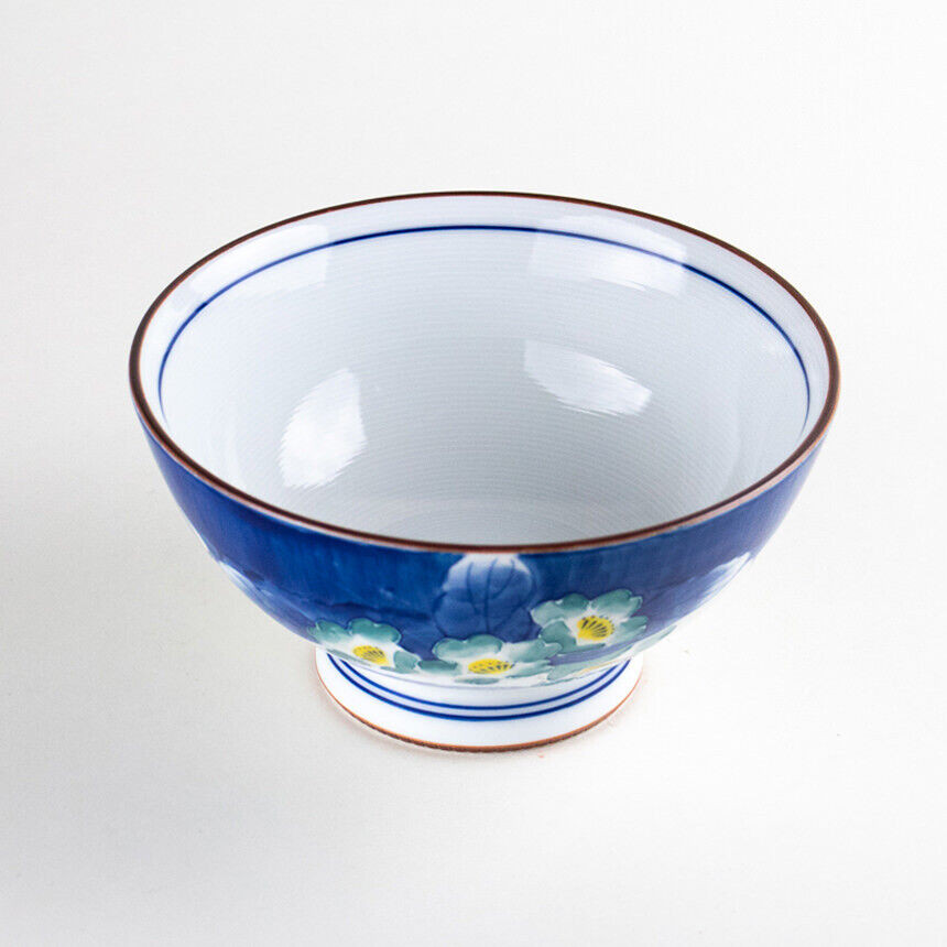 Arita ware Gohan Chawan Japanese Rice bowl Hana Tsudoi Large size Blue ...