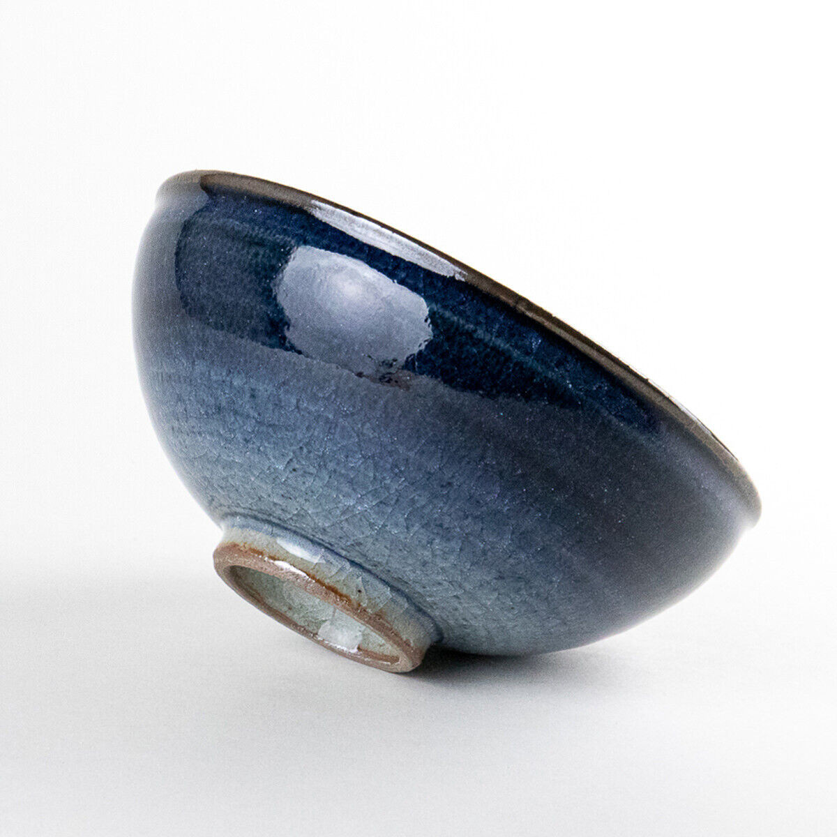 Arita ware Gohan Chawan Japanese Rice bowl Ai Indigo blue glaze S Japan