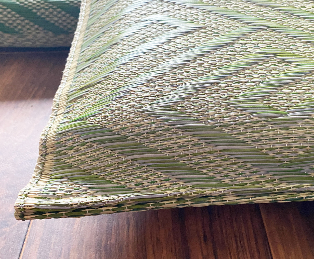 Igusa Zabuton Japanese rush cushion set of 2 Gofu pattern Green 55x55cm ...