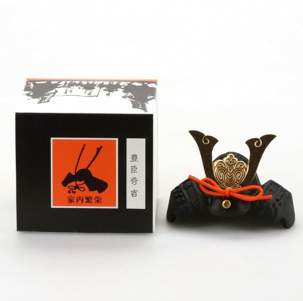 Mini Kabuto Samurai Helmet Ornaments Hideyoshi Toyotomi Takaoka Made in ...