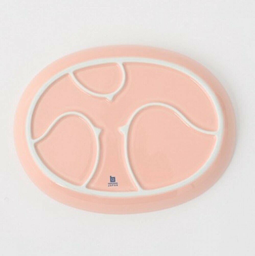 PiPi Hakusan porcelain Arita Hasami yaki ware Pink Lunch Plate dish Japan