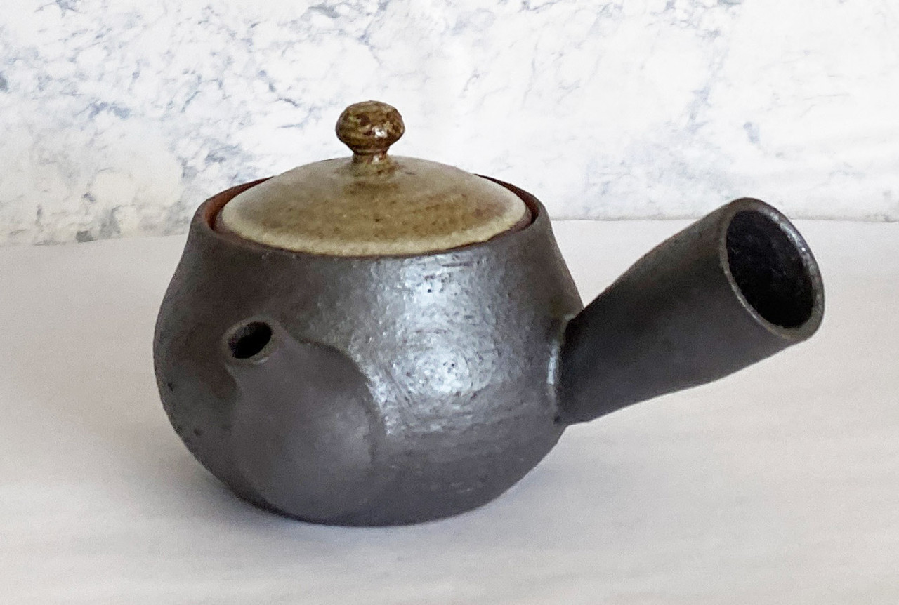 Shigaraki yaki Kyusu Japanese pottery Green Tea pot Nanbu Japan 31501