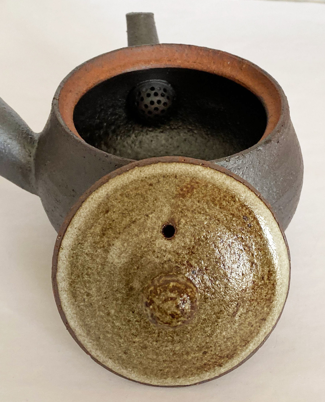 Shigaraki yaki Kyusu Japanese pottery Green Tea pot Nanbu Japan 31501