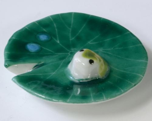 Kyo Kiyomizu yaki ware Japanese Chopstick rest Hashioki 5pcs Frog ...