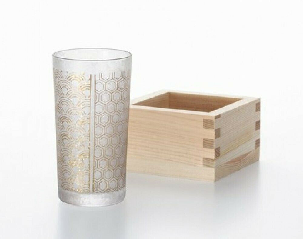 Japanese Sake Cup Masu Nippon taste Wa Komon Kisho Tsunagi Auspicious Japan
