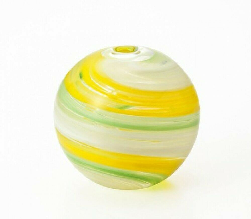 Tsugaru Vidro Japanese glass flower pot Aya Temari Young grass Wakakusa ...