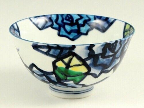 Arita yaki ware Japanese Rice bowl Tea cup Yunomi Chawan set Handpaint ...