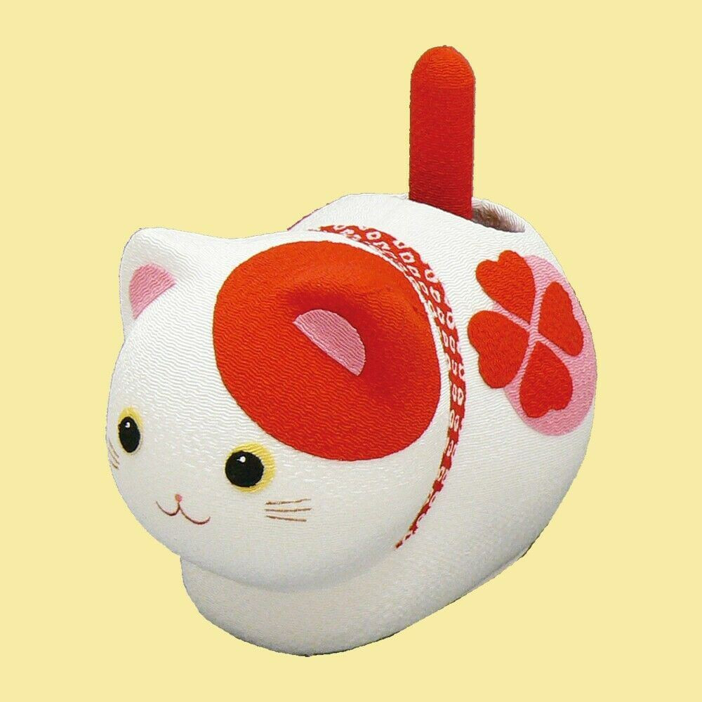 Solar powered Kyoto Japanese Relax cat bobble tail Feng Shui Neko Red ...
