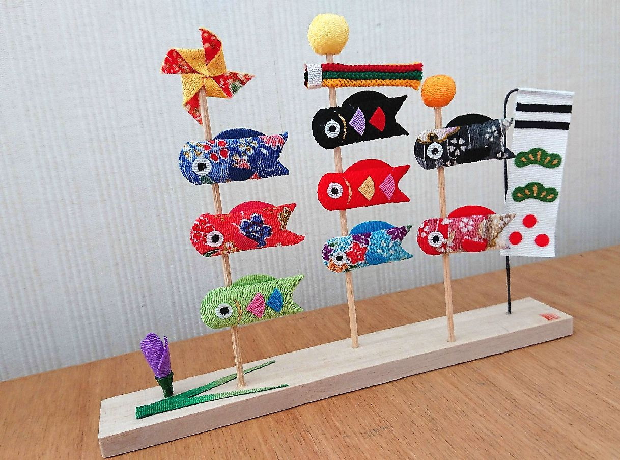 Koinobori Koi Nobori Carp Japanese Colorful Fish Flag Decoration from Kyoto