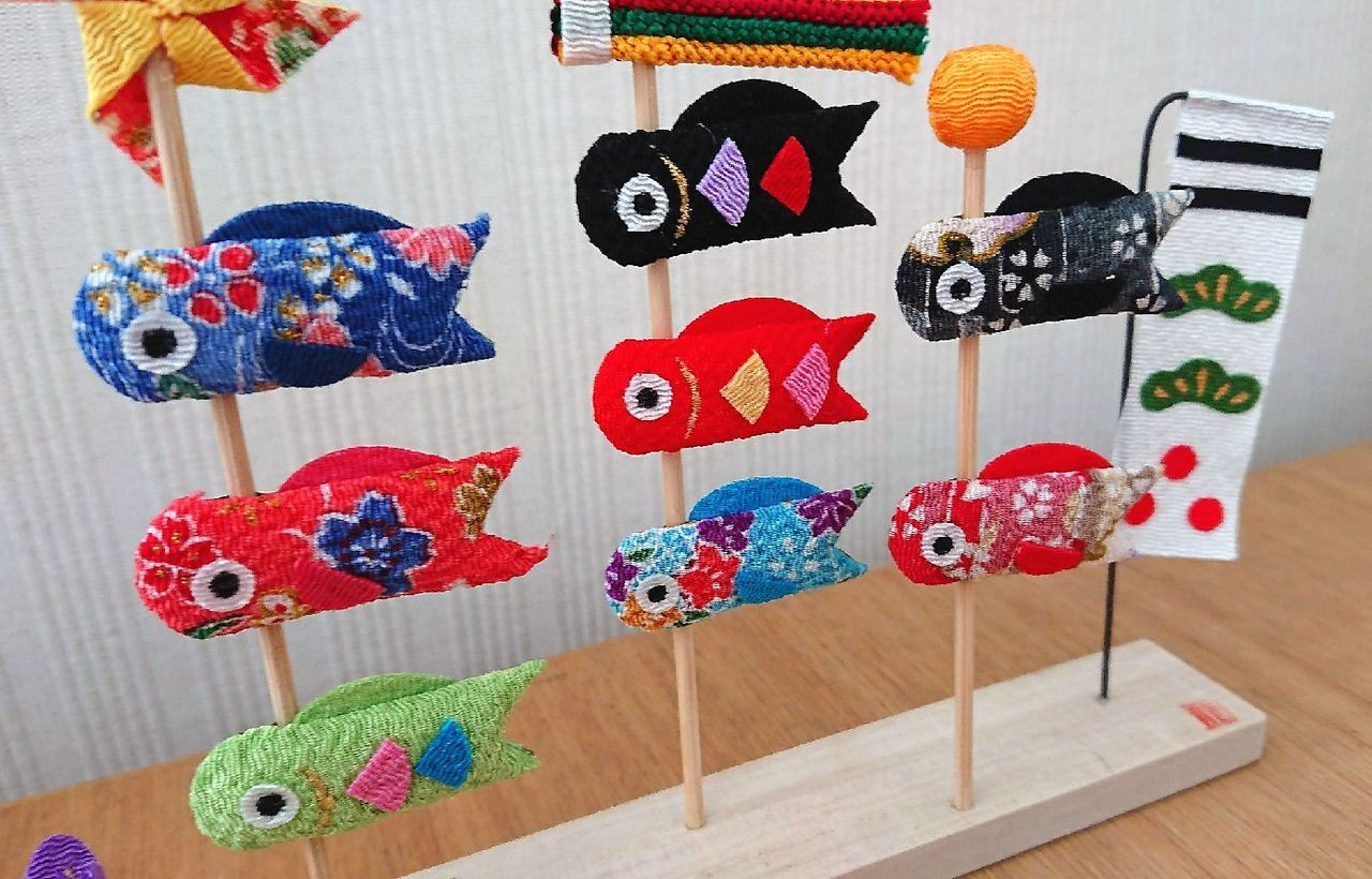 Koinobori Koi Nobori Carp Japanese Colorful Fish Flag Decoration from Kyoto