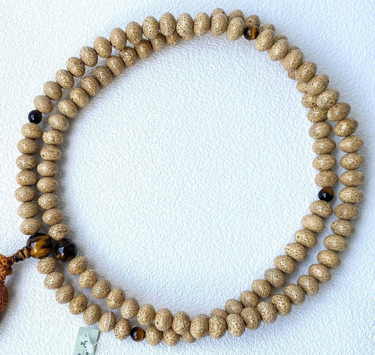 Big Kyoto Juzu Japanese Buddhist Mala Zen Rinzai Oval Seigetsu Linden ...