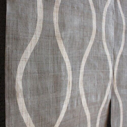 Linen Noren Japanese Door curtain Handcraft Tatewaku pattern 150x84cm Shoen