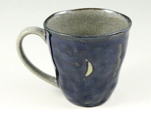 Pair Arita yaki ware Japanese Coffee Tea Mug cup Nishiki Fukuro Blue ...