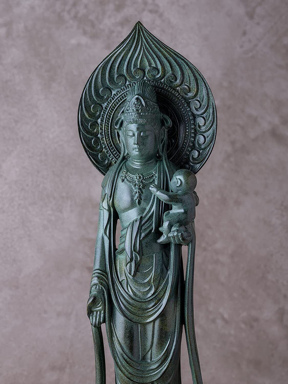 Avalokiteshvara Jibo Kannon Bosatsu Buddhist Takaoka craft Bronze 26cm