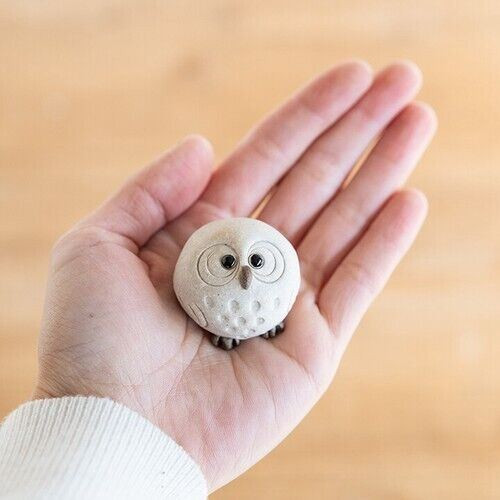 Owl Fukuro Shigaraki yaki ware Japanese pottery doll Potteri Chibi ...