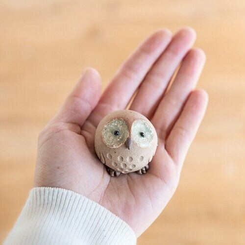 Owl Fukuro Shigaraki yaki ware Japanese pottery doll Potteri Chibi ...