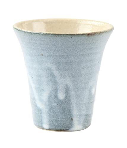 Shigaraki yaki Tumbler Sake water tea glass Tsumugi-Blue Made in Japan