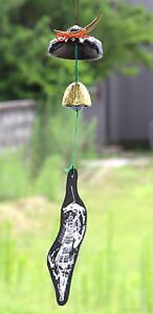 Furin Wind bell chime Nanbu cast iron Japan Takaoka CraftKabuto Hideyoshi