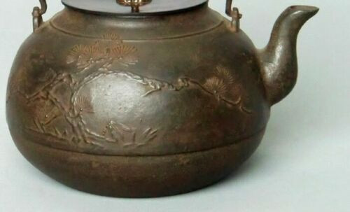 Takaoka Tetsubin Japanese Iron Tea Kettle Pot The Seven Sages Motif ...