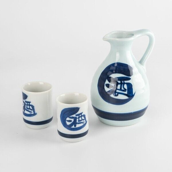 Mino ware Japan Cold Sake cup bottle set of 3 Guinomi TokkuriYurari 1go
