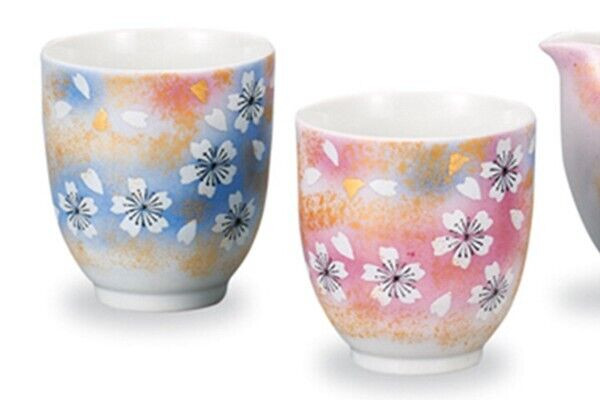 Yunomi Kyusu set Kutani yaki ware Japanese green tea cup pot set Blue ...