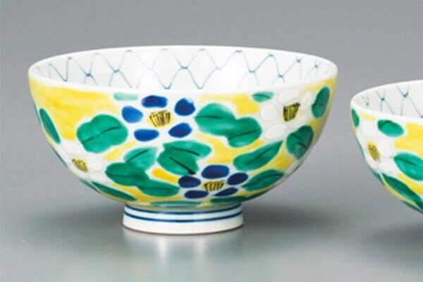Gohan Chawan Kutani yaki Japanese Rice bowl Small size Yoshida-ya Manen ...