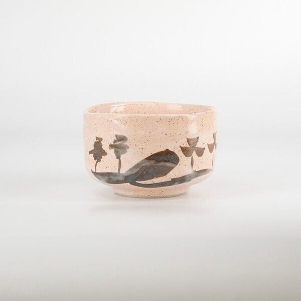 Chawan Mino ware Japanese Matcha Tea bowl Momoyama style Sansui ...