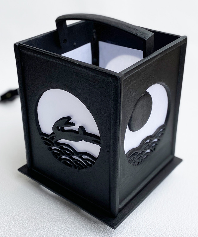 Electric Andon Japanese iron Lamp Lantern Usagi Rabbit Takaoka ...
