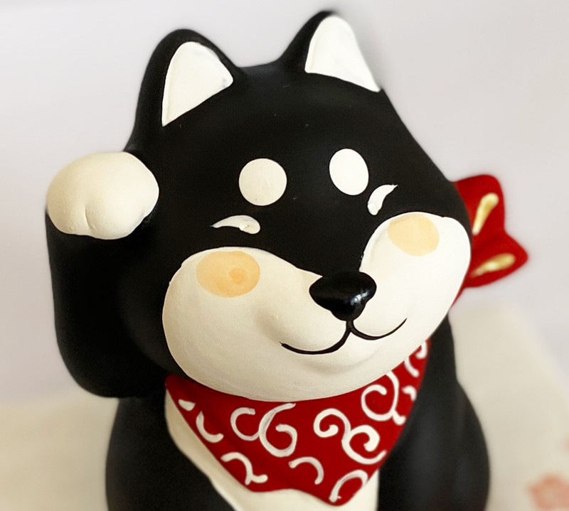 Kyoto Maneki inu dog Lucky Dog Shiba-inu for Dog lover Handcraft japan 10cm