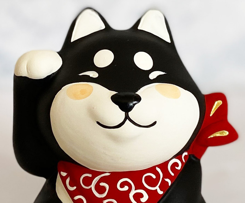 Kyoto Maneki inu dog Lucky Dog Shiba-inu for Dog lover Handcraft japan 10cm